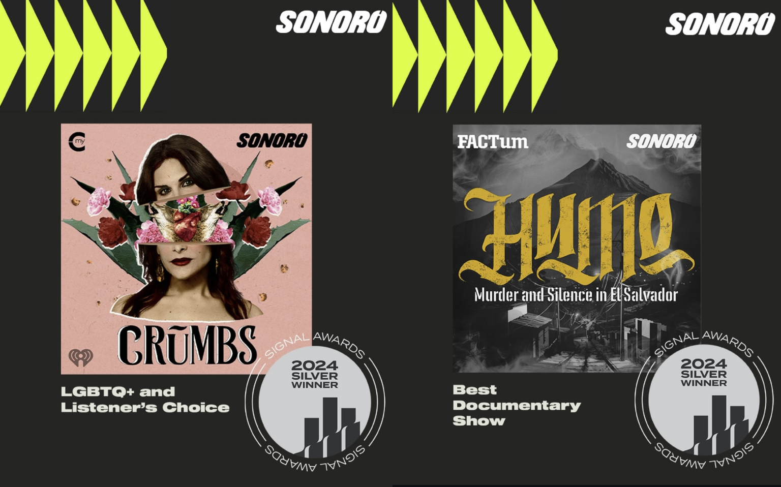 Sonoro Wins Two Silver Signal Awards for Excellence in Podcasting – Sonoro